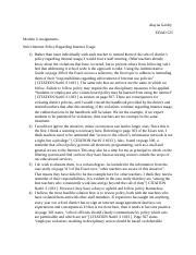 Module 6 Assignment Docx Alayna Guidry EDAD 525 Module 6 Assignments Strict Internet Policy