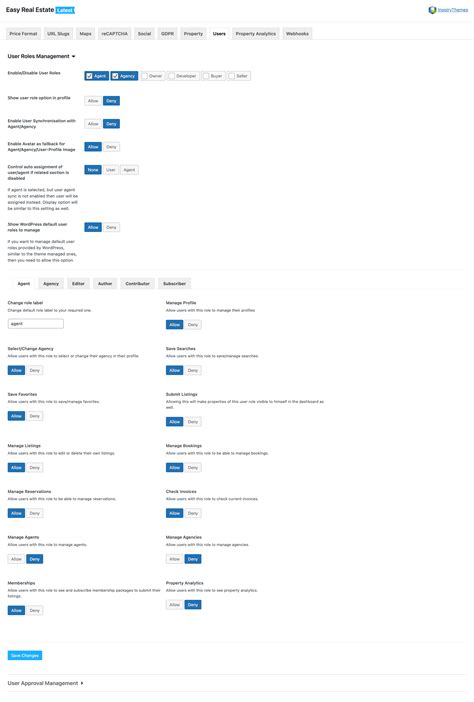 User Roles And Synchronization Realhomes Documentation
