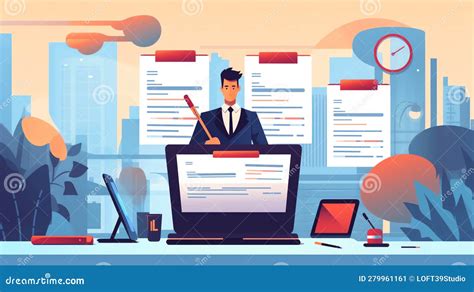 Generative Ai Journalist Or Editor In Stock Illustration