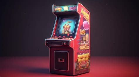 Ретро аркадный автомат 80 х генеративный ии Премиум Фото