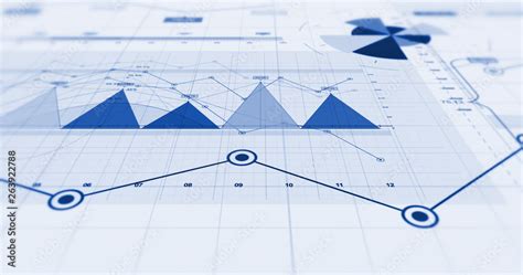 Stock Market Data Visualizations Pie Charts And Graphs Showing Profits D Illustration Render