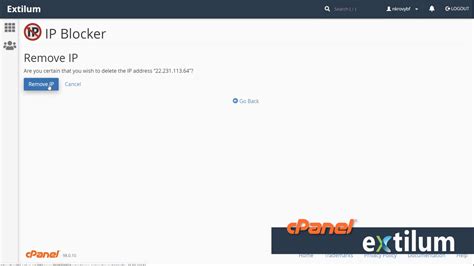 Unblock An IP Address Or Domain Using IP Blocker CPanel Extilum Help