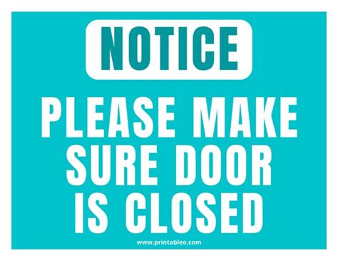 50 Printable Please Close Door Sign Printableocom