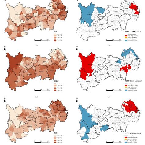 Spatial Distribution And Local Indicators Of Spatial Association Lisa Download Scientific
