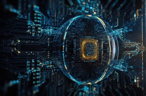 Quantum Computing Circuit Closeup Premium Ai Generated Image