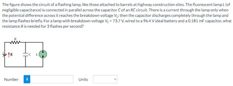 Solved The Figure Shows The Circuit Of A Flashing Lamp Like Chegg Com