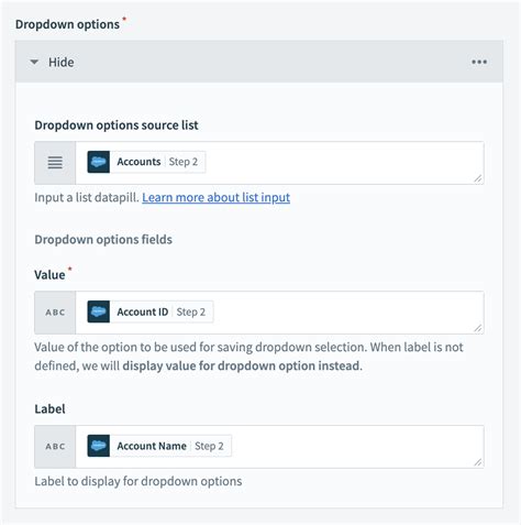 Workflow Apps Drop Downs With Recipe Data Source Workato Docs