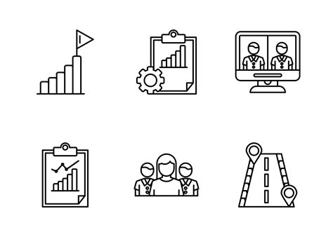 Project Planning Vector Icon Set 17463439 Vector Art At Vecteezy