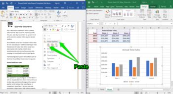Excel Chart In Word Document Waymaker Computer Apps For Managers