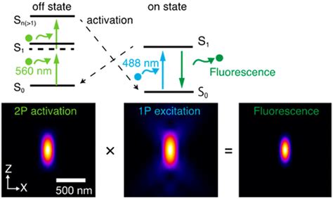 Visible Wavelength Multiphoton Activation Confocal Microscopy Acs Photonics