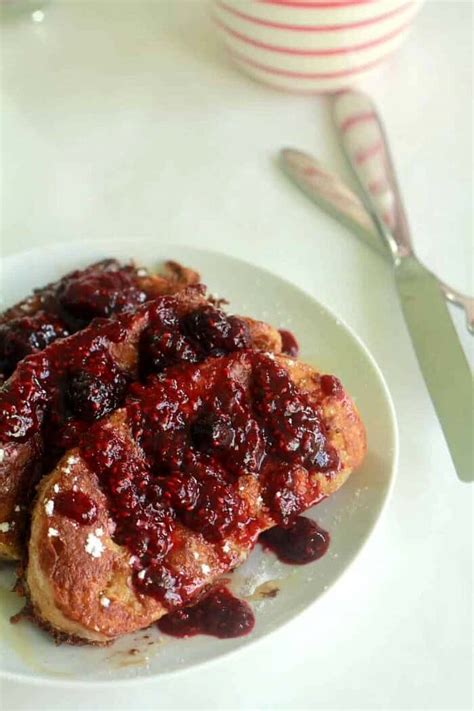 Ciabatta French Toast With Raspberry Preserves Half Baked Harvest