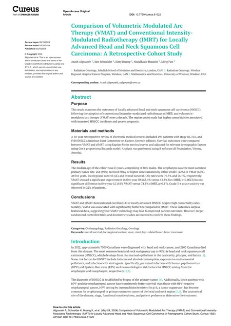 Pdf Comparison Of Volumetric Modulated Arc Therapy Vmat And