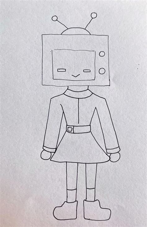 电视人简笔画图片女简单（推荐16张） 简笔画图片大全