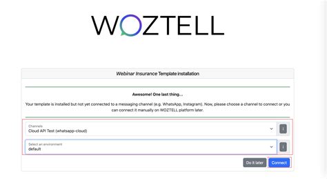 Chatbot Template Gallery Woztell Platform Documentation