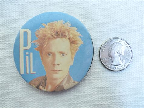 Big 80s Public Image Ltd Pil John Lydon Pin Button Etsy