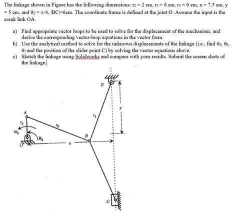 The Linkage Shown In Figure Has The Following Chegg