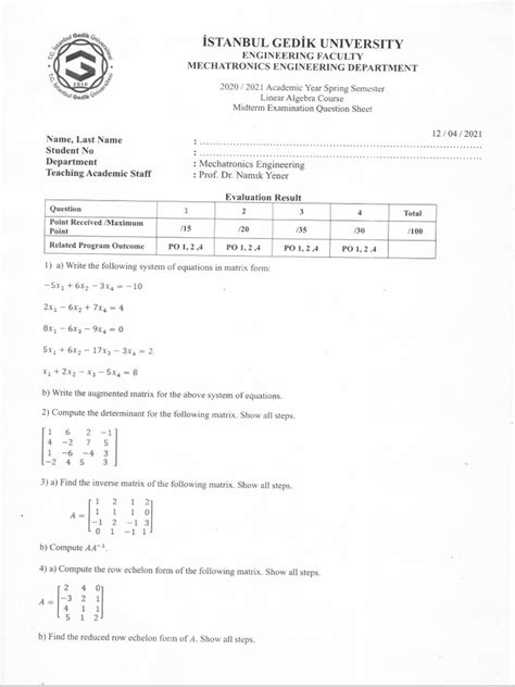 Midterm Exam Answer Key Pdf