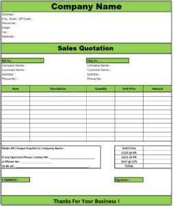 Software Quotation Format In Excel Download Quotation Format In Excel