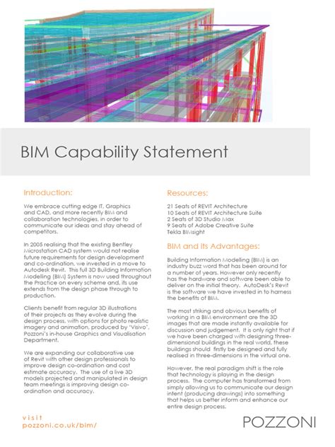 Bim Capability Statement Pdf Building Information Modeling