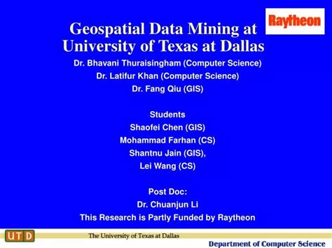 PPT Geospatial Data Mining At University Of Texas At Dallas PowerPoint Presentation ID