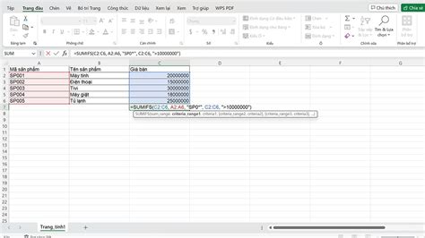 Cách Sử Dụng Hàm Sumifs Trong Excel Và Ví Dụ Cụ Thể