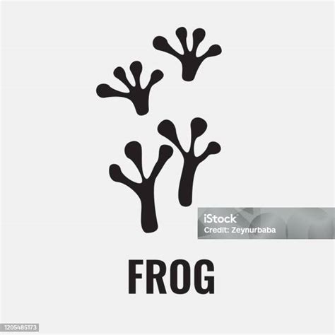 개구리 발자국 산책로 전면 및 후면 풋프린트 벡터 일러스트레이션 갈고리 발톱에 대한 스톡 벡터 아트 및 기타 이미지 갈고리 발톱 개념 걷기 Istock