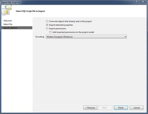 Demystify The Database Project Folder Hierarchy With The Import Sql Script Wizard