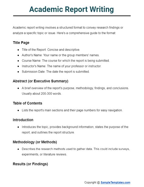 Free 41 Sample Report Writing Format Templates In Pdf Artofit