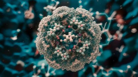 A 3d Visualization Of A Complex Molecular Structure With Atoms And Bonds Premium Ai Generated