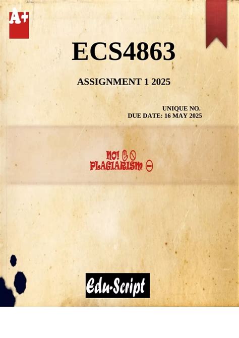 ECS Assignment COMPLETE ANSWERS DUE May Advanced Econometrics ECS