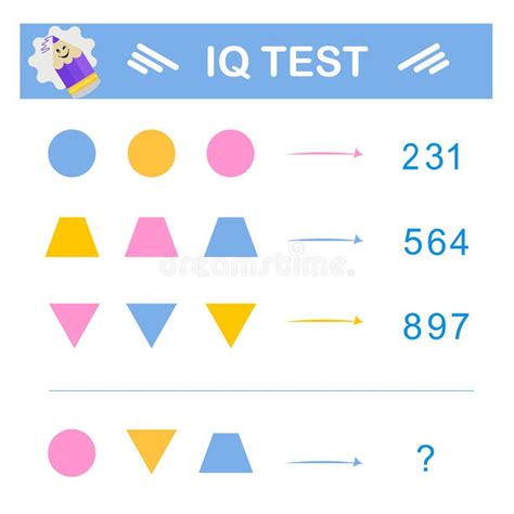 Logic Question IQ Test Visual Intelligence Stock Vector Illustration Of Questions Game