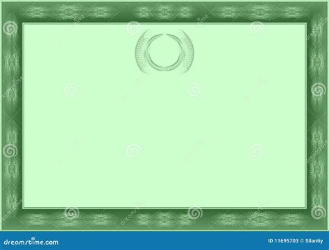 Certificado Verde Ilustración Del Vector Ilustración De Fondo 11695703