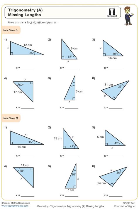 Trigonometry Find The Missing Lengths