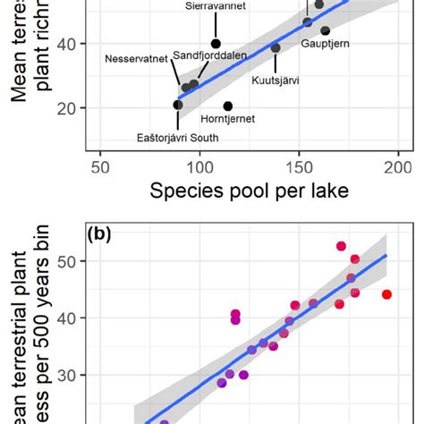 Relationship Between Species Pool And Taxonomic Richness Correlation