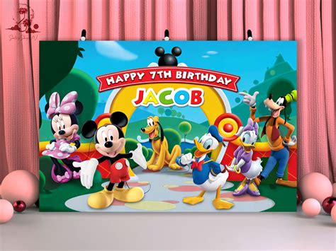 Mickey Mouse Clubhouse Birthday Backdrop Mouse Clubhouse Birthday