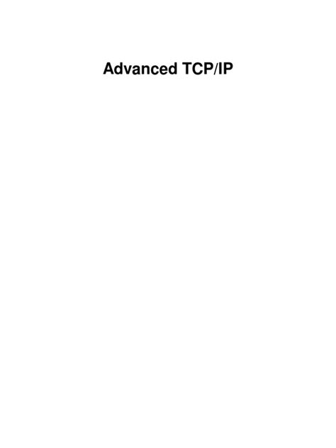 Advanced Tcp Ip Pdf