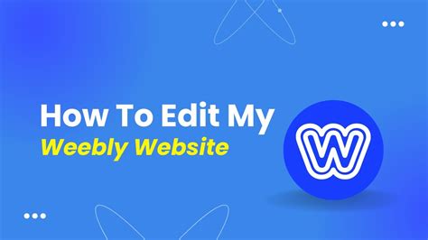 How To Edit My Weebly Website Tutorial Youtube