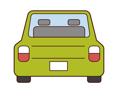 뒤에서 본 차의 일러스트 무료 일러스트 소재집 Kukukeke