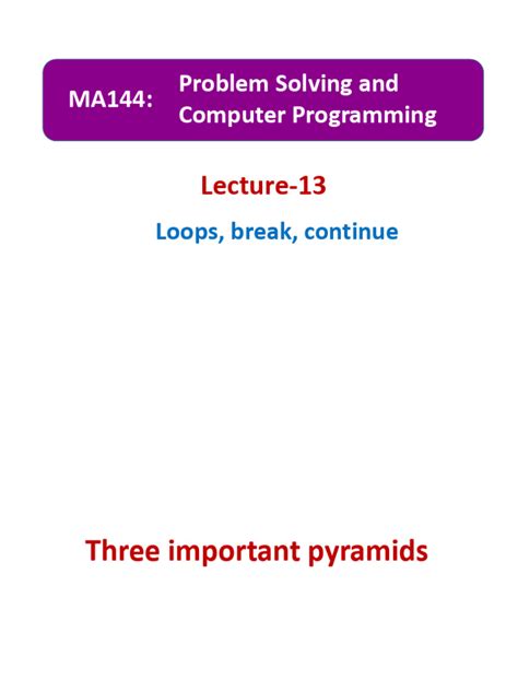 Lecture 13 17 10 2023 Pdf Control Flow Computing