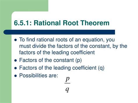 PPT Theorems About Roots Of Polynomial Equations PowerPoint