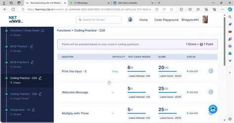 [video] bhagyavathi amgoth on linkedin functions coding practice 22a
