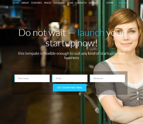 Top 5 Bootstrap Startup Product Landing Page Templates