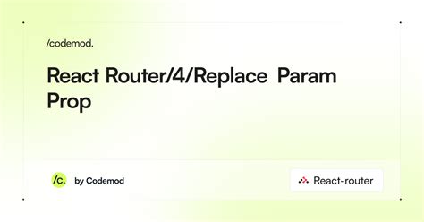 react router 4 replace param prop