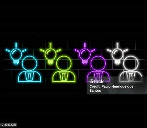 생각 머리 기어 모양 네온 아이콘 벽지 긍정적 인 사고의 요소 세트 웹사이트 웹 디자인 모바일 앱 정보 그래픽을 위한 간단한 아이콘 0명에 대한 스톡 벡터 아트 및 기타