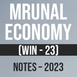 Mrunal Economy Win 23 Notes 2023 Upsc Book Shop