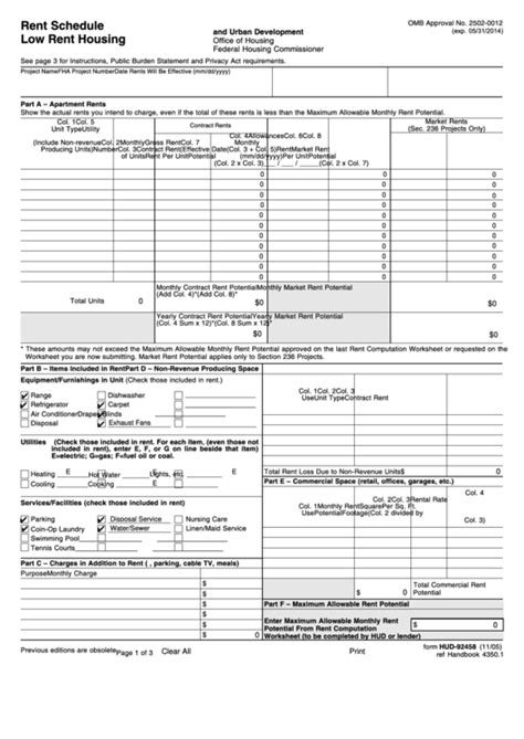 Hud Rent Calculation Worksheet Printable Word Searches