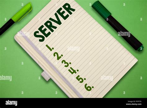 Handwriting Text Server Concept Meaning Computer Program Which Manages
