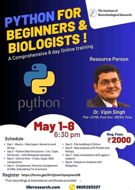 The Institute Of Biotechnological Research On Linkedin Python Phd