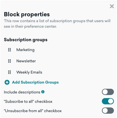 Drag And Drop Email Preference Center
