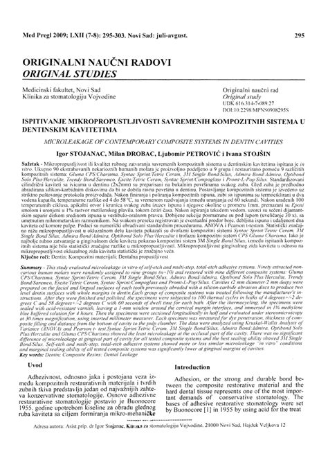 Pdf Microleakage Of Contemporary Composite Systems In Dentin Cavities